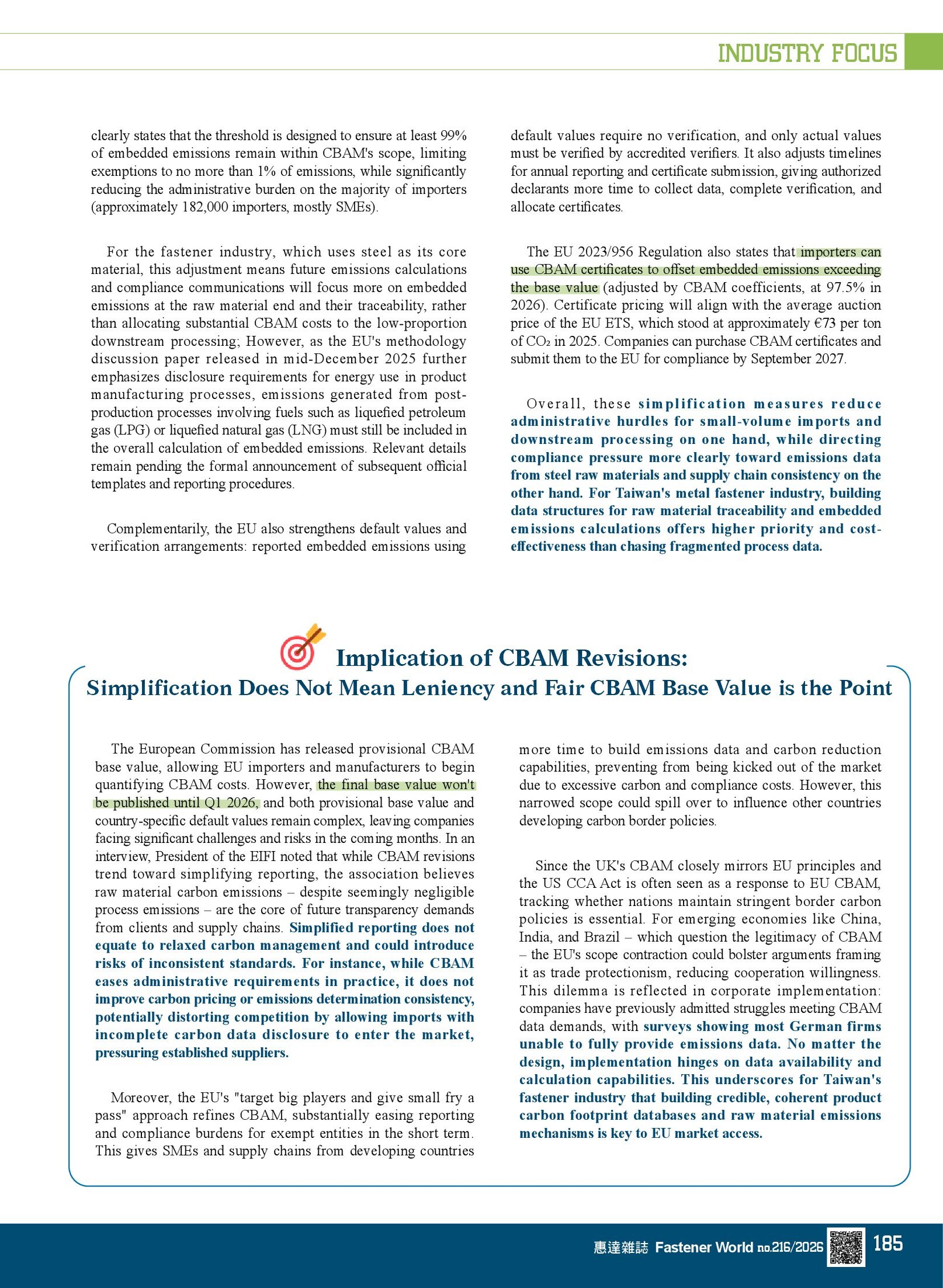 Analysis of CBAM Transitional Period: Key Responses and Strategies for ...