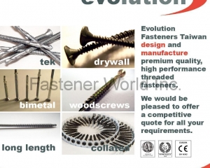 EVOLUTION FASTENERS (HK) LTD. Tek Screws, Drywall Screw, Bimetal Screw ...