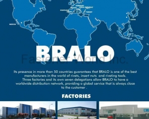 BRALO CO., LTD.BLIND RIVETS, INSERT NUTS, RIVETING TOOLS