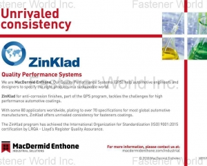 MACDERMID INC.ZinKlad® 750 (Tin-zinc coating for fasteners)