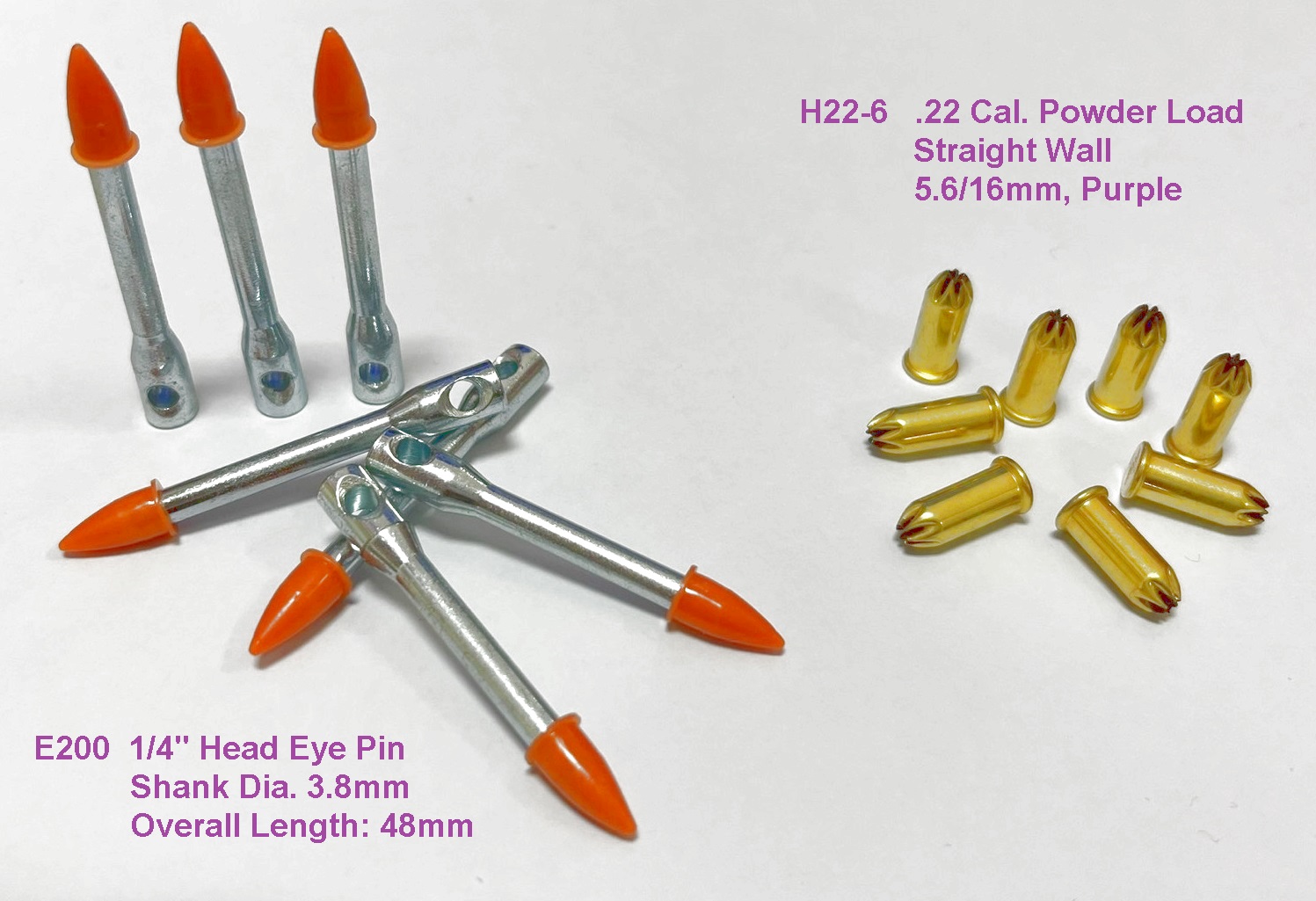 seller information : Eyelet Pin + Powder Load