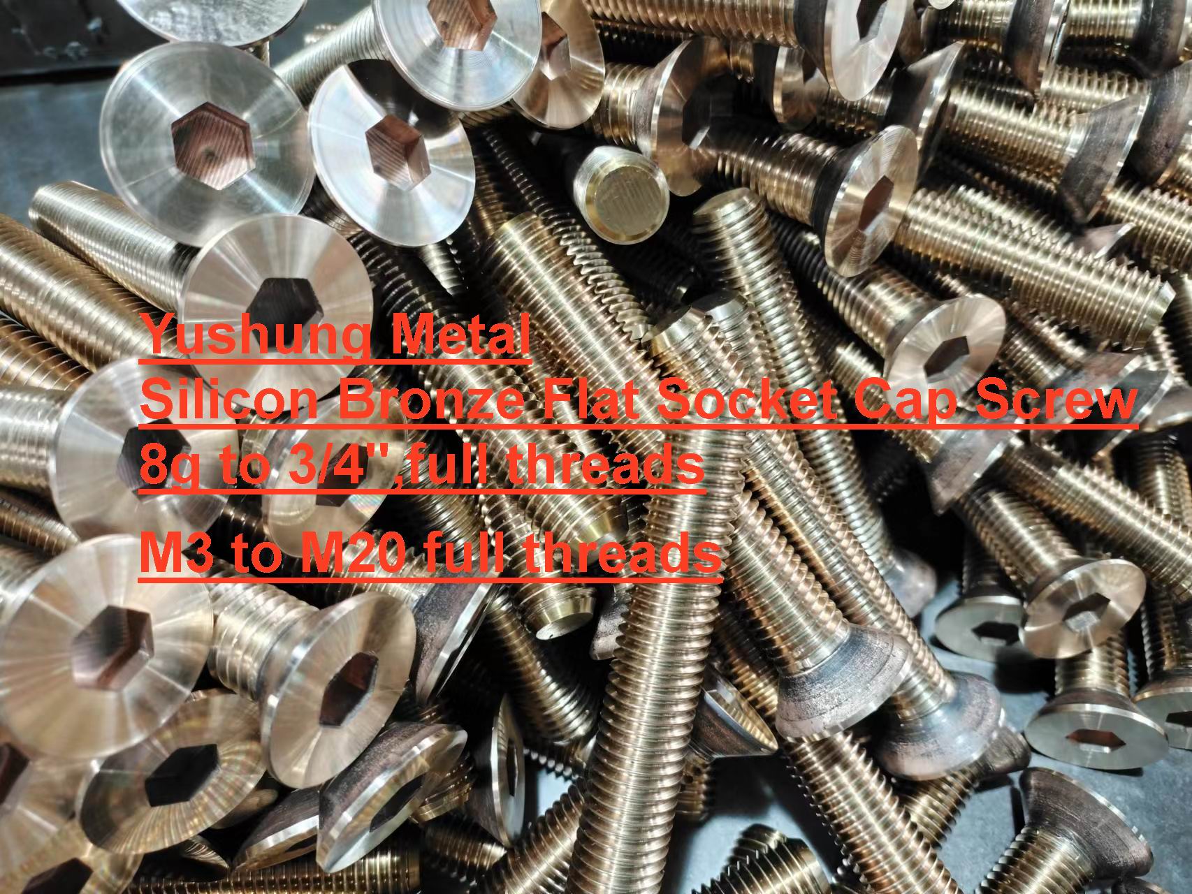 seller information : Silicon Bronze Screws Flat Head Socket cap 3/4 ...